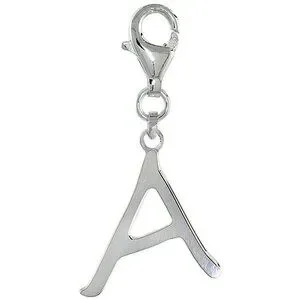 Jewelry | Sterling Silver Alphabet Pendant Block Initial C Charm With ...